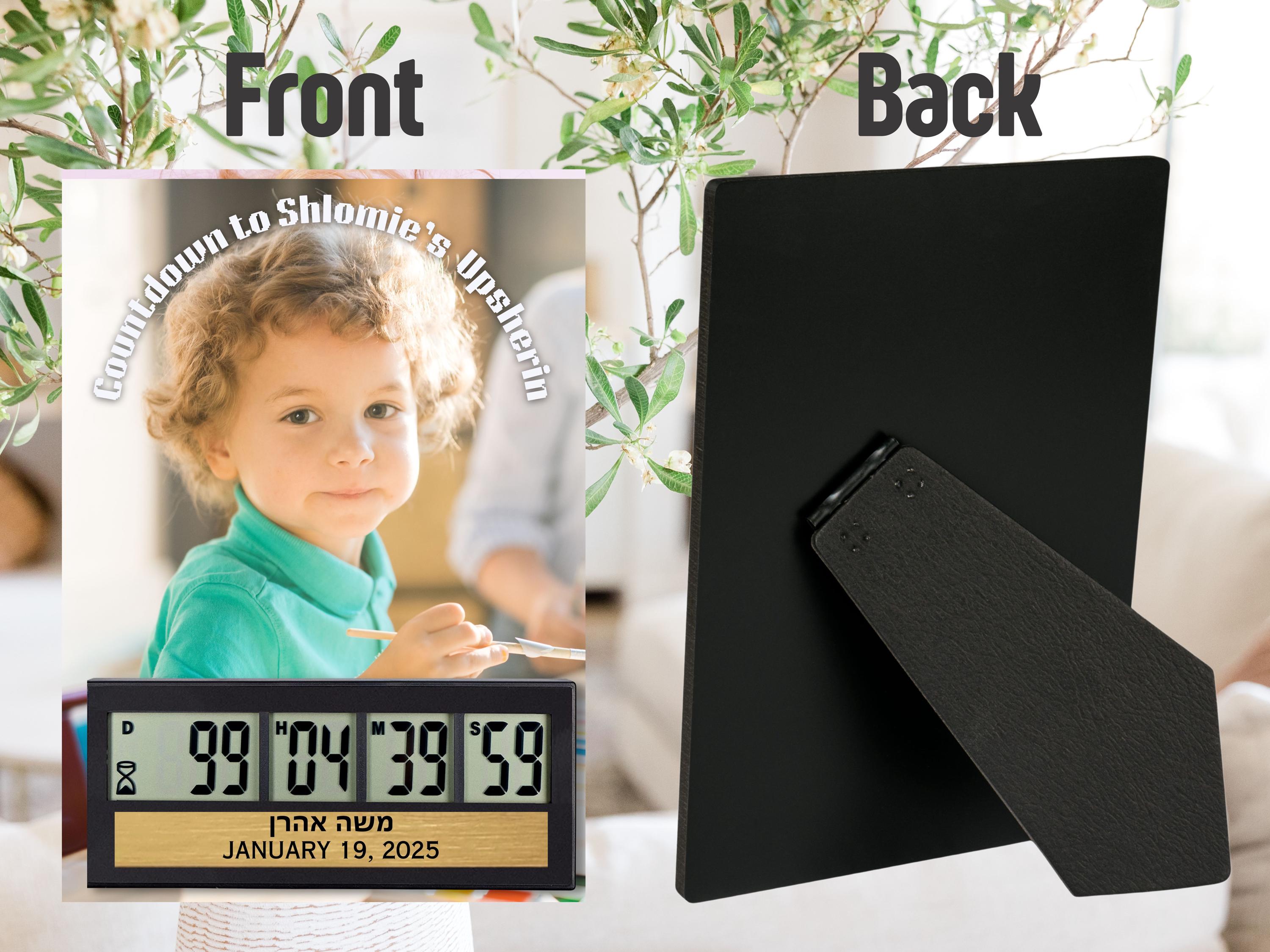 Upsherin Countdown Clock - Custom Image - Tabletop Upsherin Gift ...