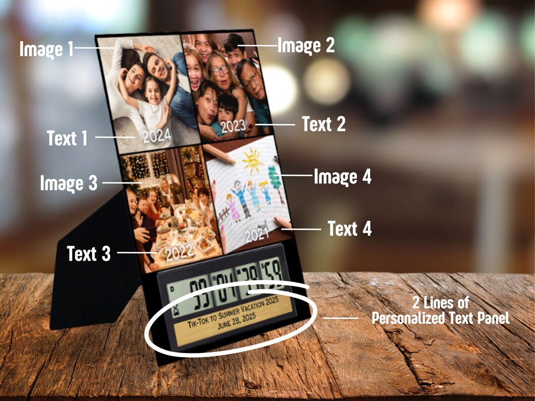 Wedding Photo Collage With Countdown Clock - Personalized Wedding ...