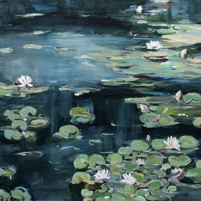Lily Pond Paintings - Etsy