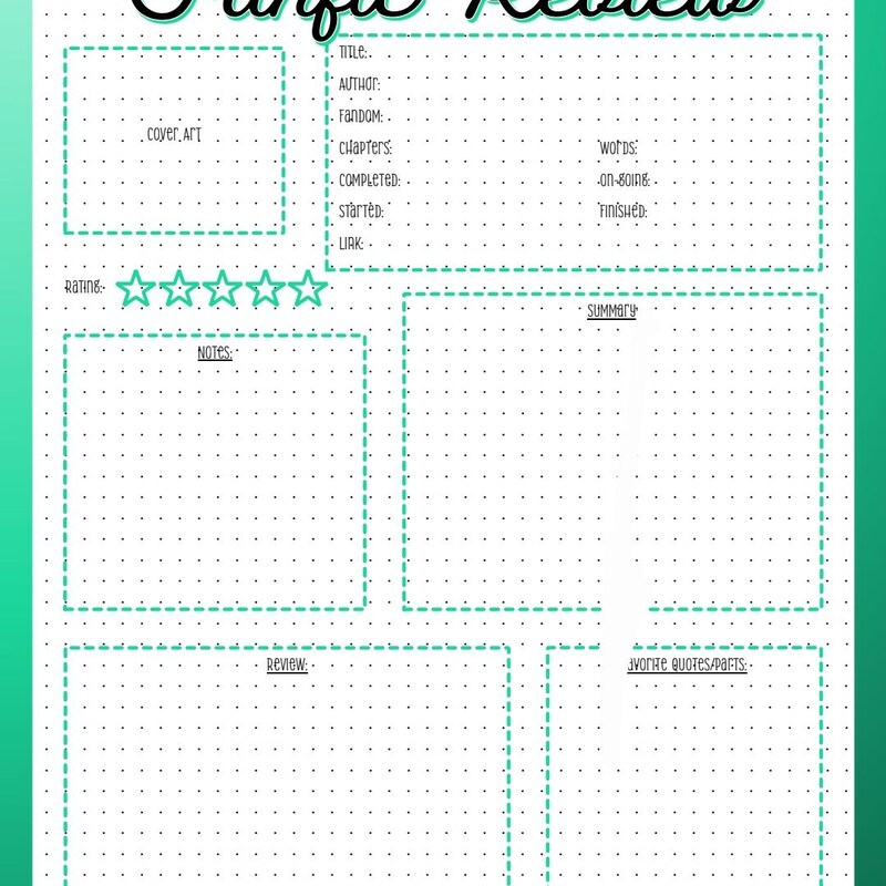 Fanfiction Notebook - Etsy