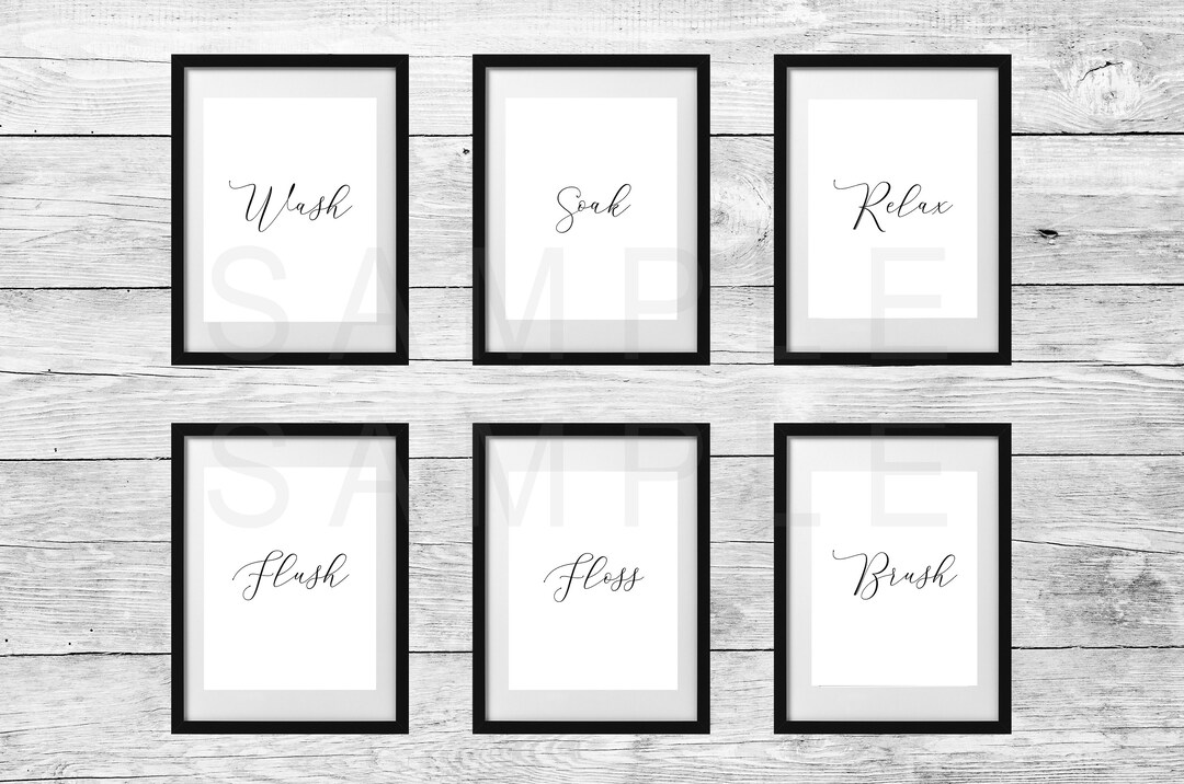 Script Bathroom Decor - Etsy