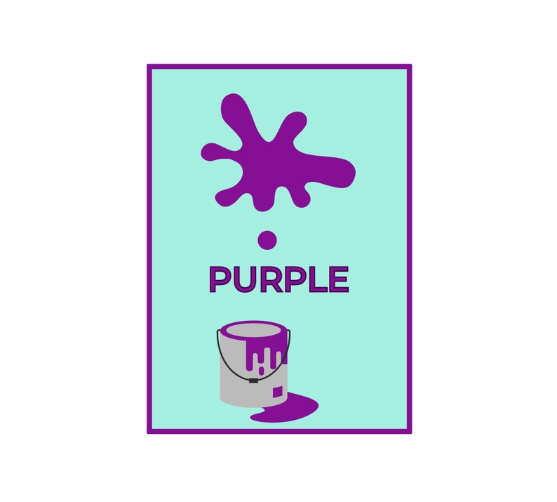 COLORS FLASHCARDS Preschool Material Color Recognition Flashcards - Etsy