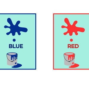 COLORS FLASHCARDS Preschool Material Color Recognition Flashcards - Etsy