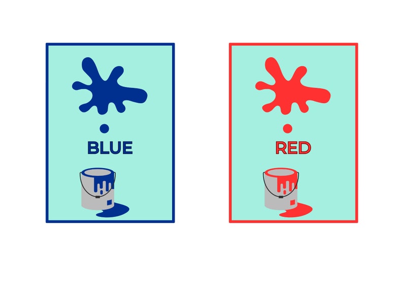 COLORS FLASHCARDS Preschool Material Color Recognition Flashcards - Etsy