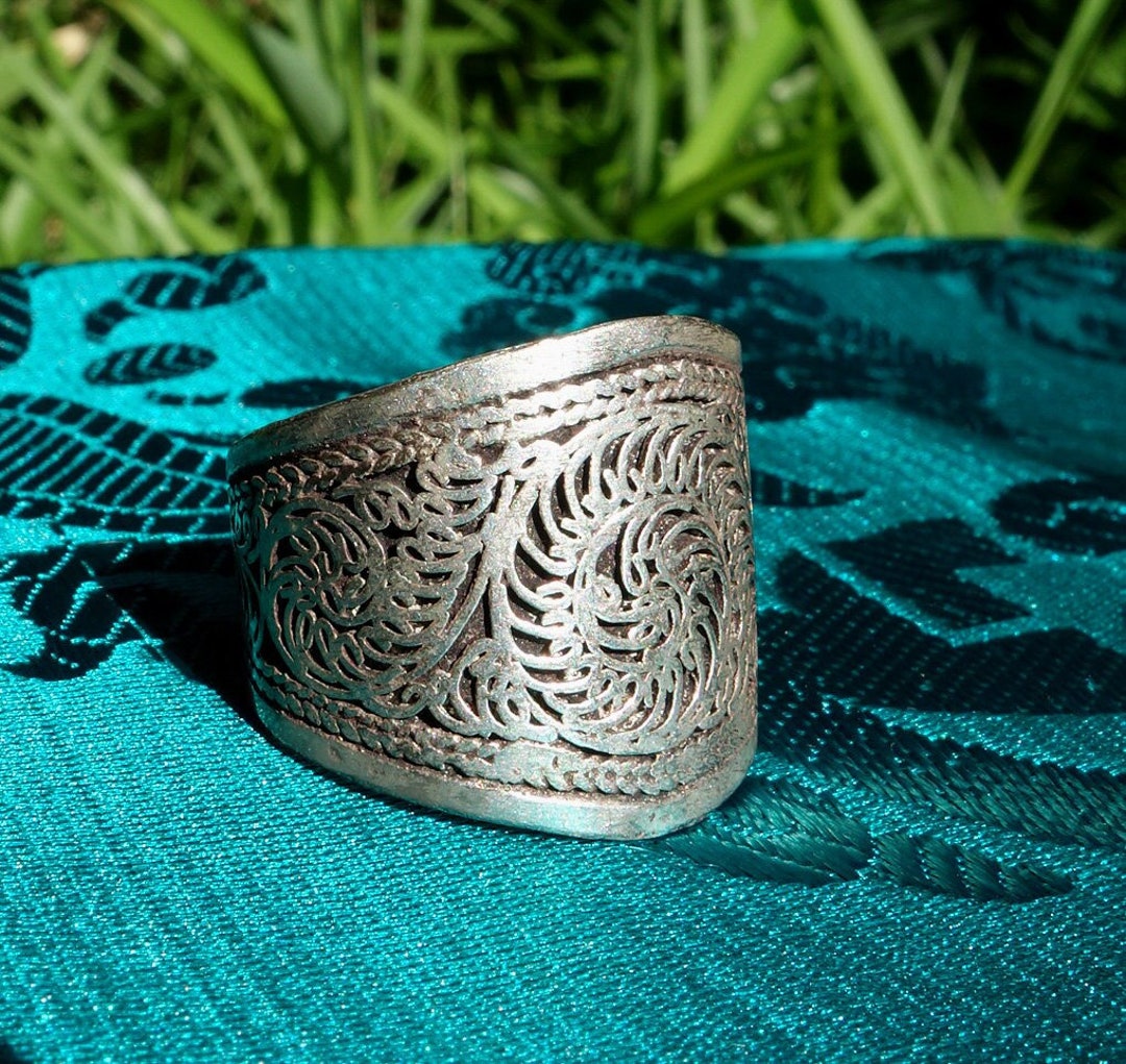 Very Beautiful Silver Men's Ring From Nepal Filigree Work - Etsy