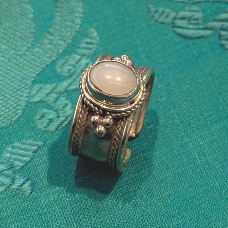 Nepal Moonstone Ring - Etsy UK