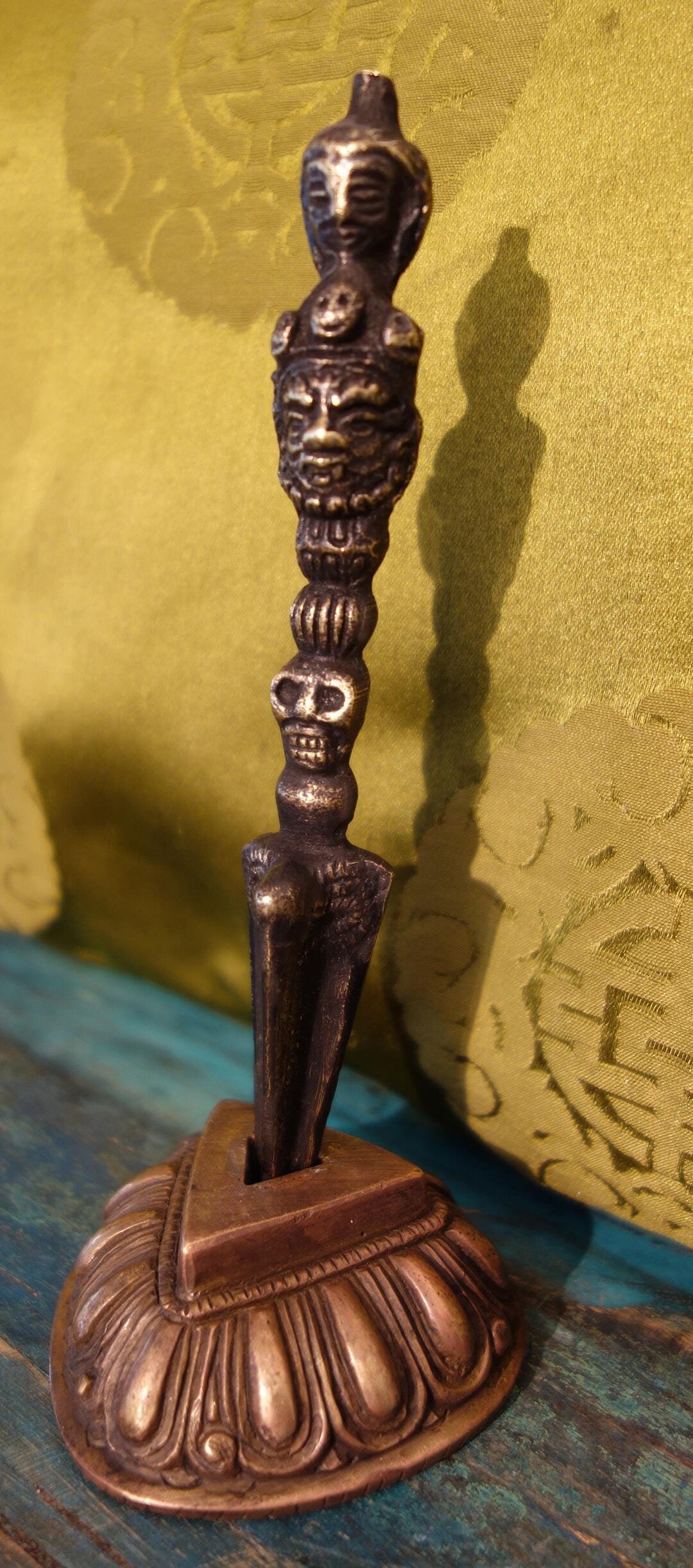 Small Tibetan Bronze KHATVANGA Magic Wand for Supernatural Power - Etsy
