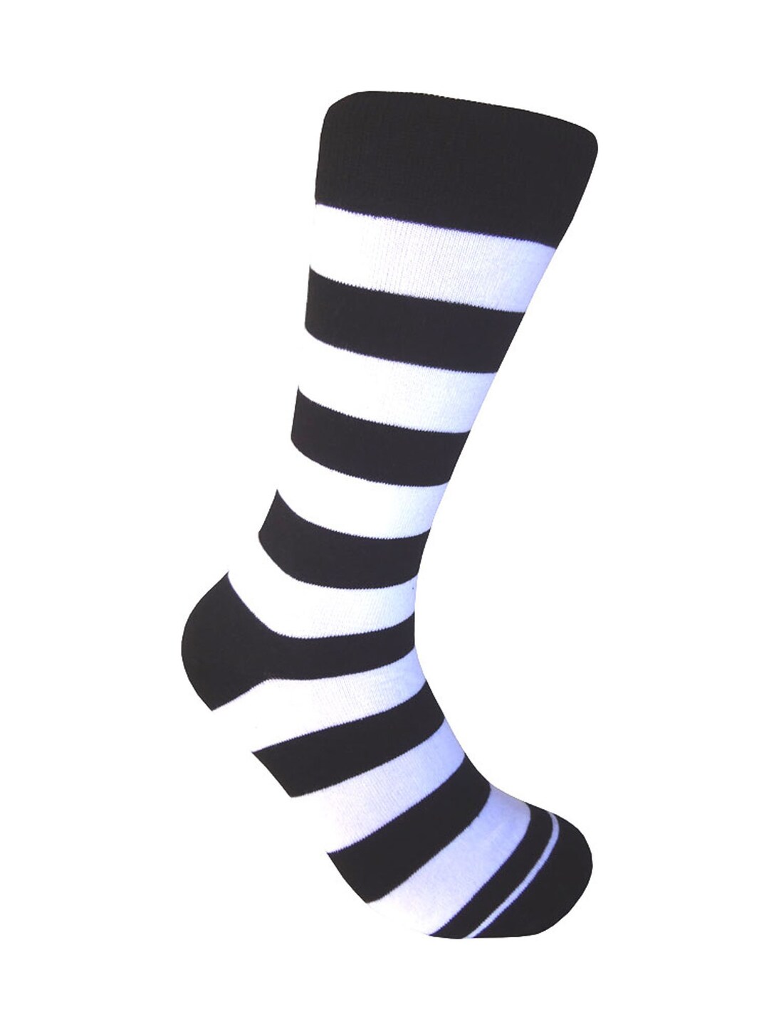 Men's Black With White Color Stripes Dress Socks - Etsy