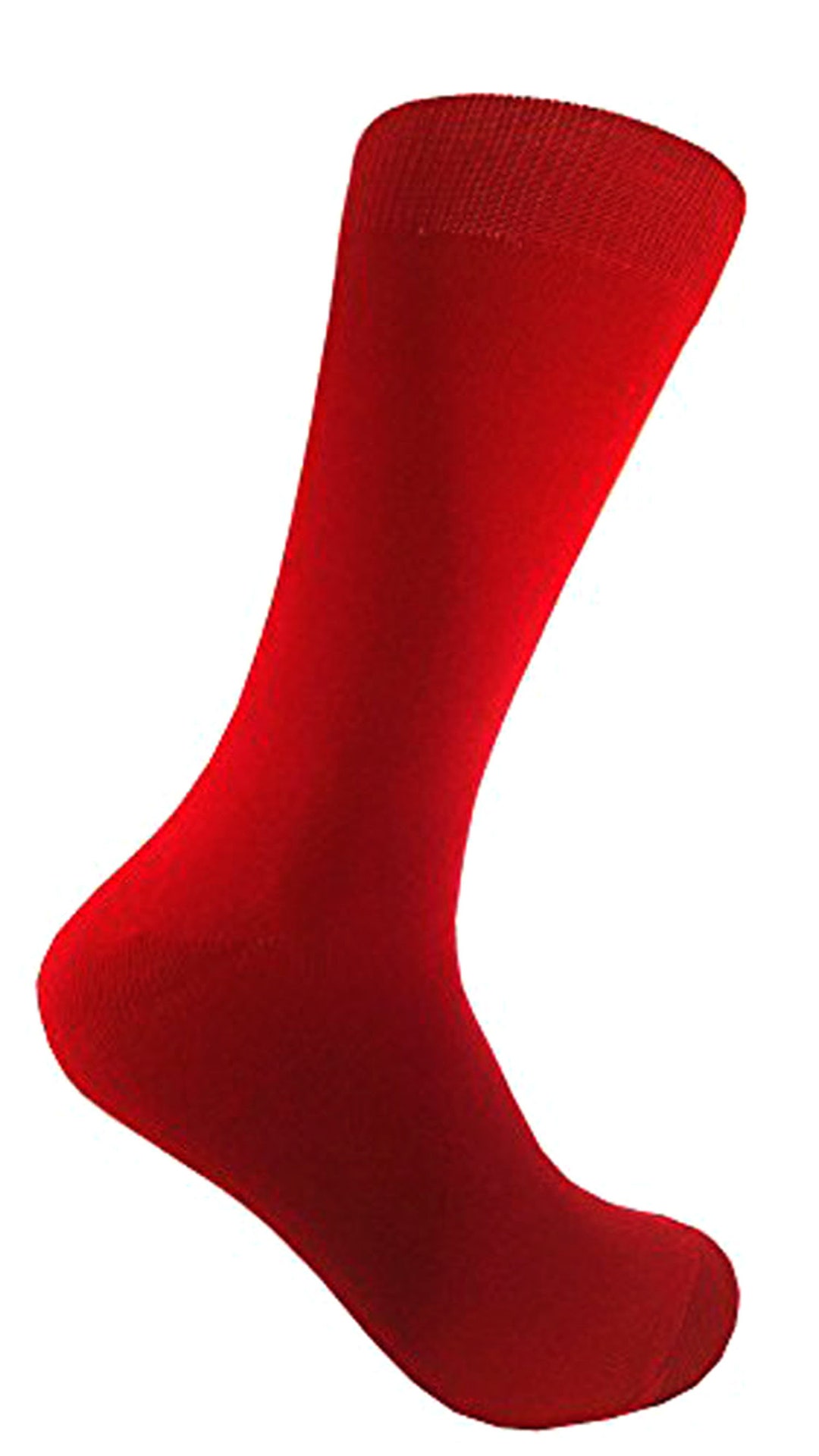 Men's Red Solid Color Dress Socks - Etsy
