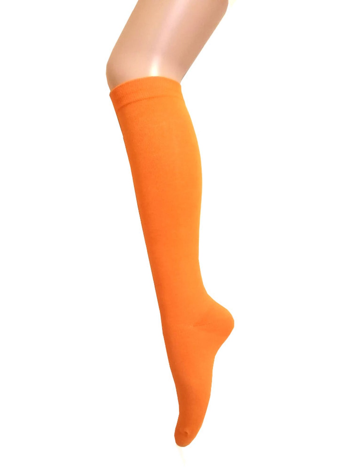 Women and Girls Velma Orange Color Knee High Halloween Cosplay Party ...