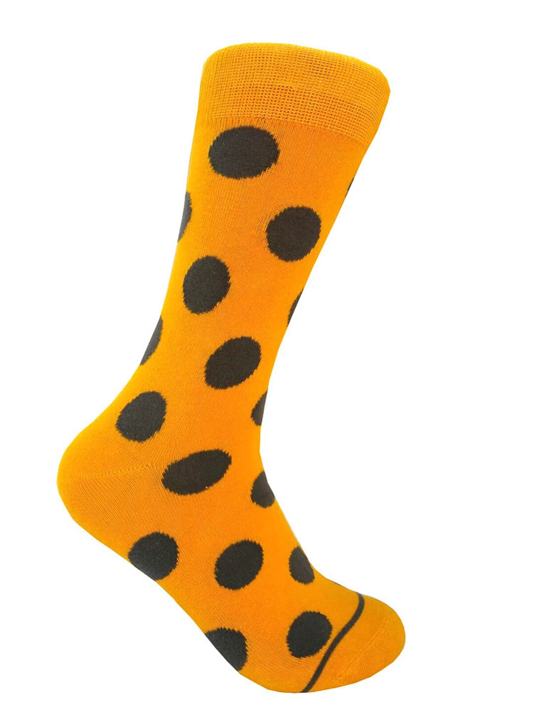 Men's Gold Yellow With Dark Gray Polka Dots Dress Socks - Etsy