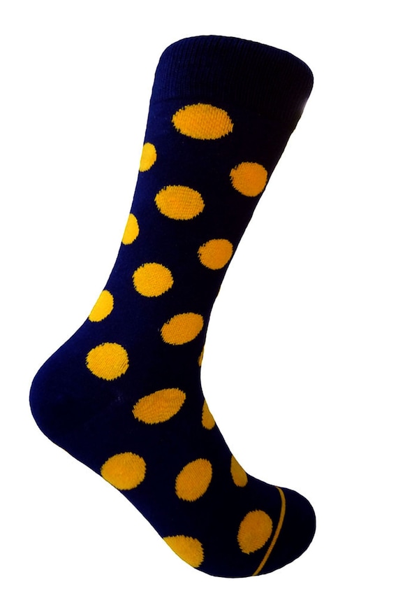 Blue and yellow dress socks store