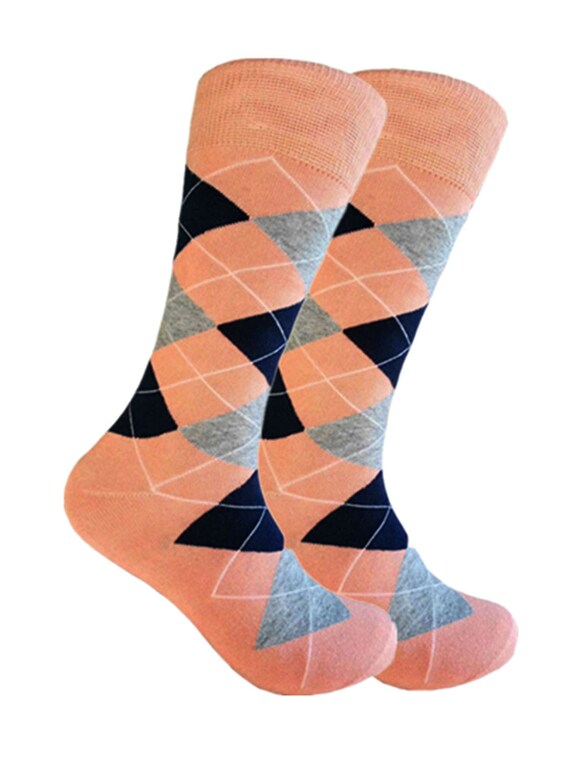 Peach dress socks store
