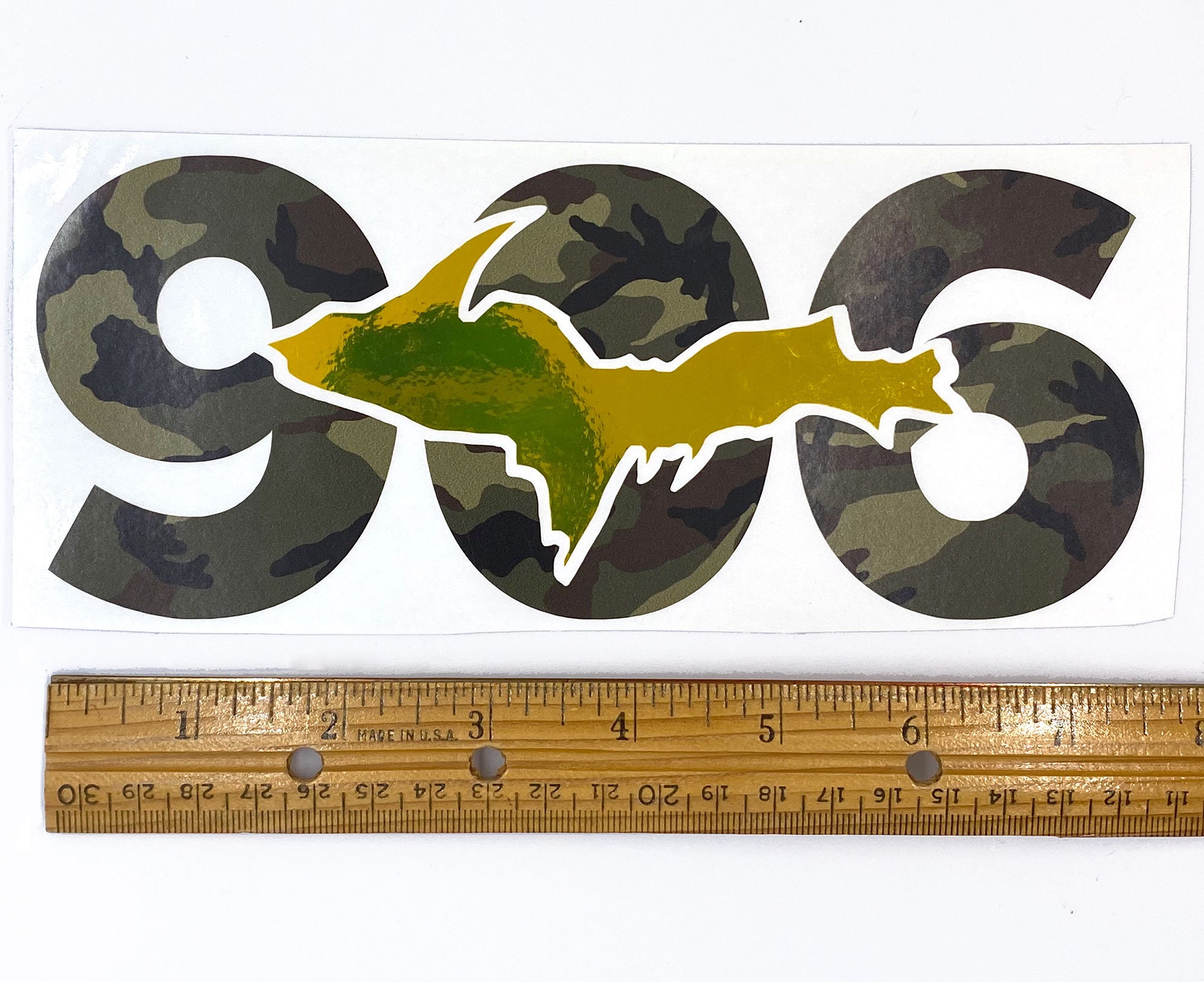 906 Car Decal, Upper Michigan Sticker, 906 Stickers, Camo and Metal ...