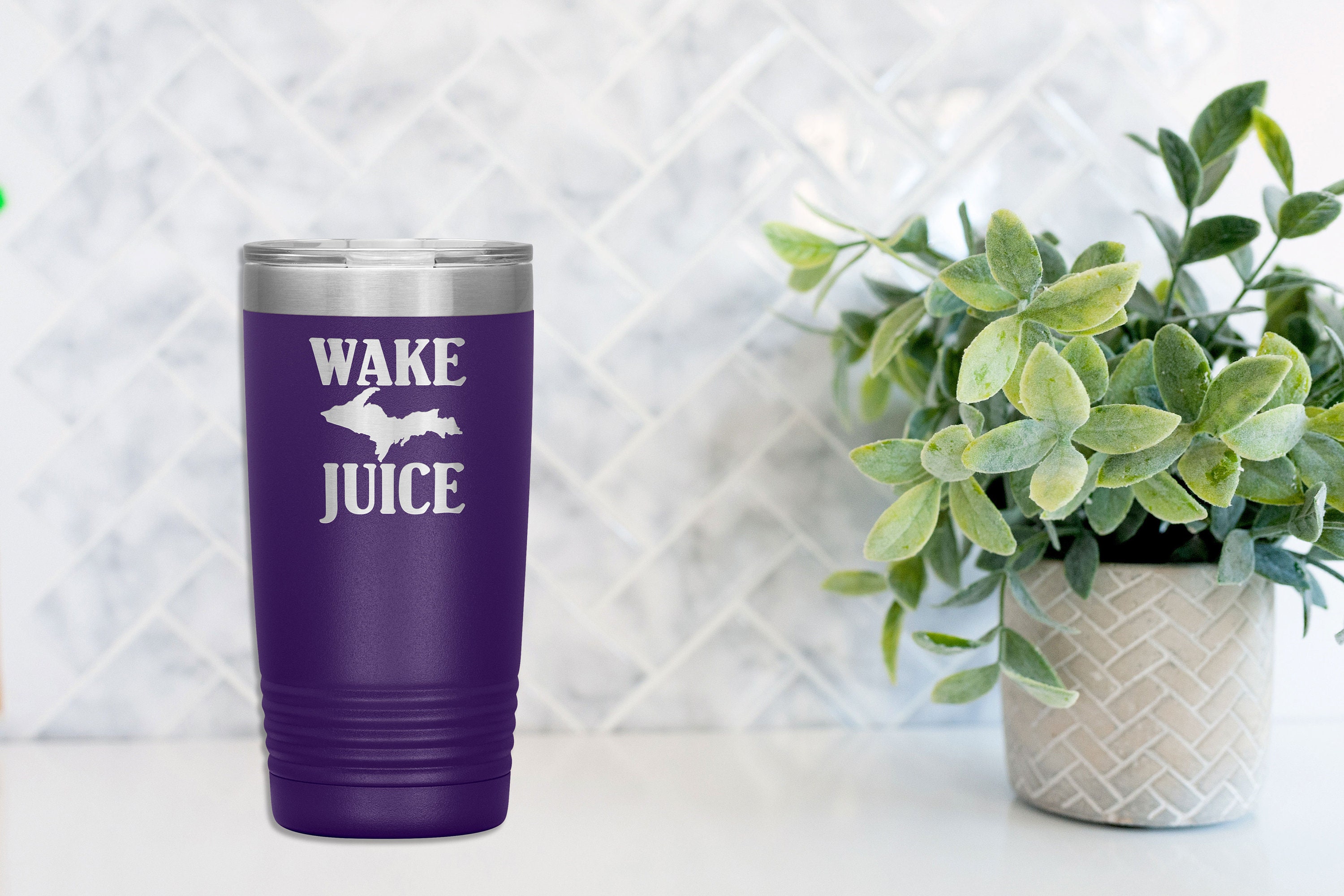 U.P. Coffee Tumbler 20 Oz Wake UP Juice Yooper Travel Mug - Etsy