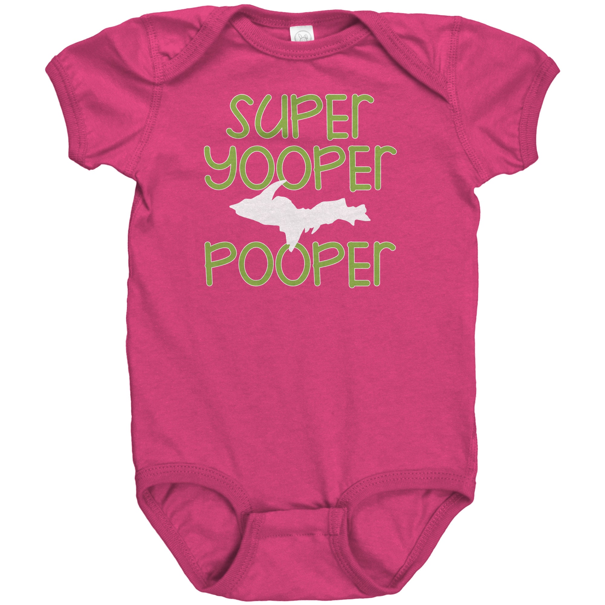 Traje de cuerpo de bebé Super Yooper Pooper / Romper superior - Etsy España