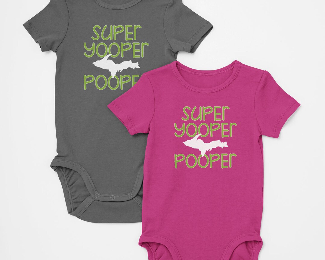 Traje de cuerpo de bebé Super Yooper Pooper / Romper superior - Etsy España