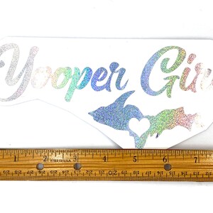 Yooper Girl Glitter Car Decal, Upper Michigan Sticker, U.P. Gift for ...