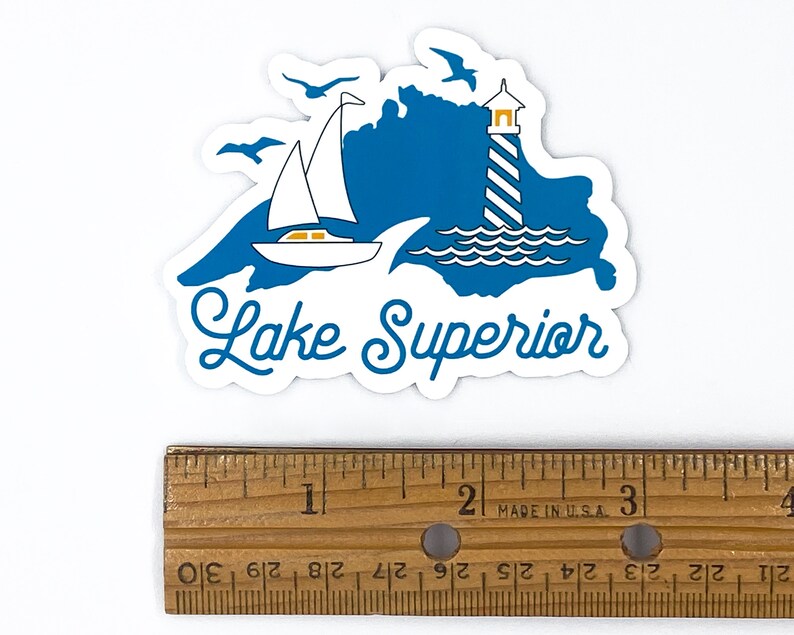 Lake Superior Sticker, Great Lakes Decal, Lake Lover Gift - Etsy