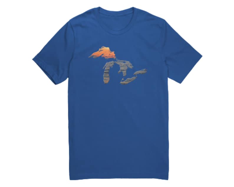 Great Lakes Shirt Unisex | Sunset Over Water | Lake Superior, Michigan ...