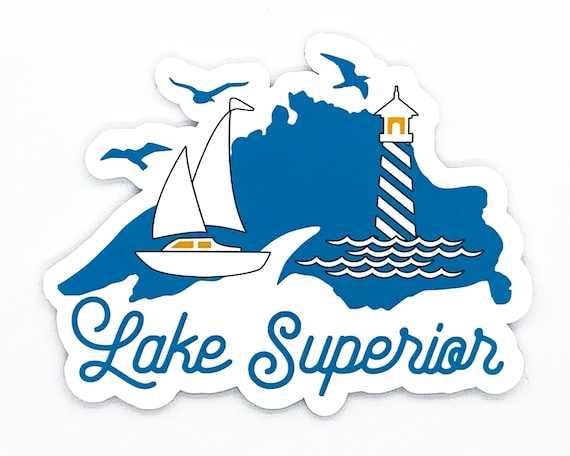 Lake Superior Sticker Great Lakes Decal Lake Lover Gift - Etsy