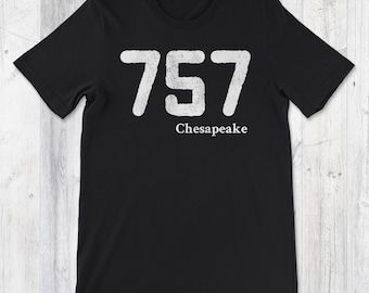 757 Area Code Shirt - Etsy