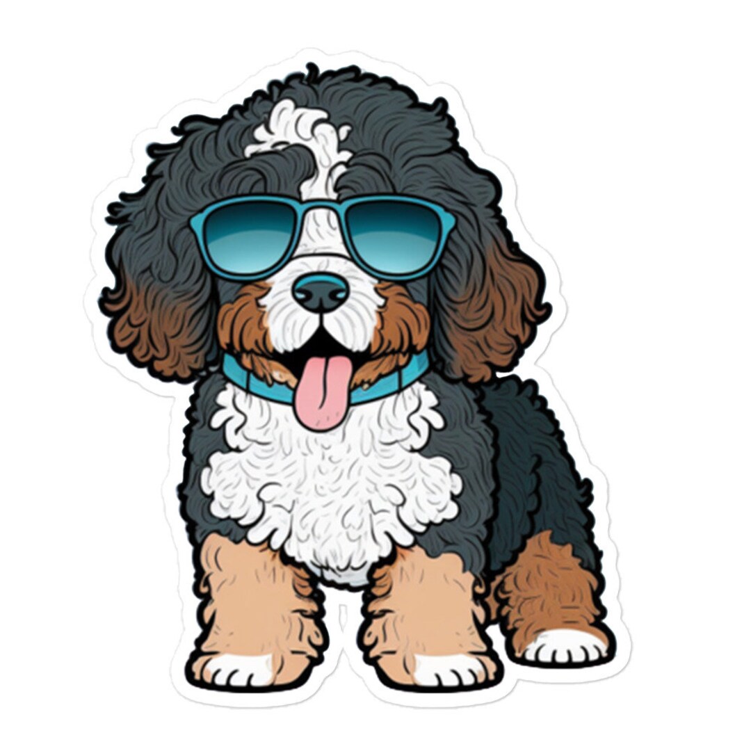 Bernedoodle Stickers | Cute and Adorable Puppy Decals for Laptops ...
