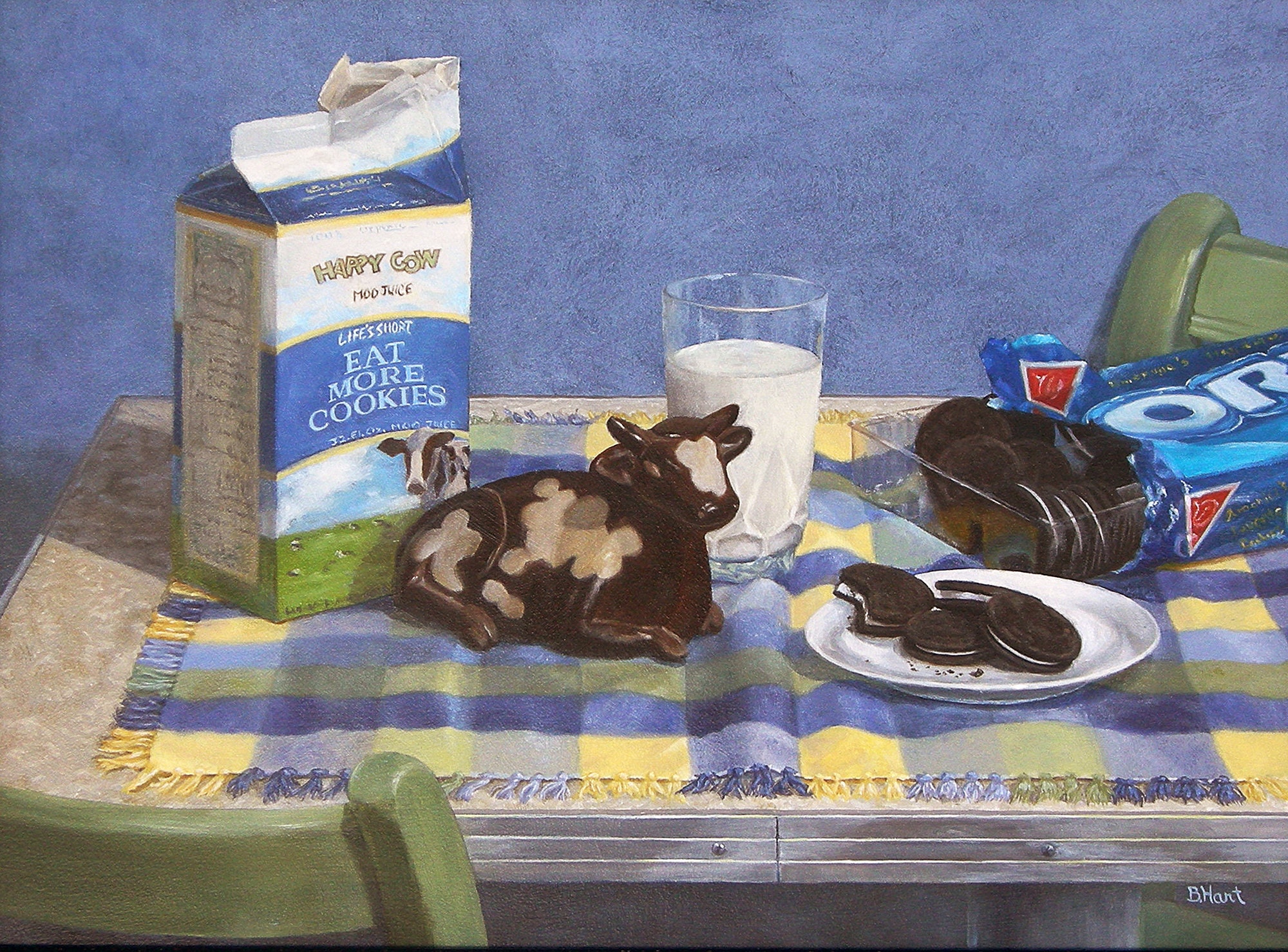 Eat More Cookies -original Painting by Artist, Oreo Cookies, Food Wall ...