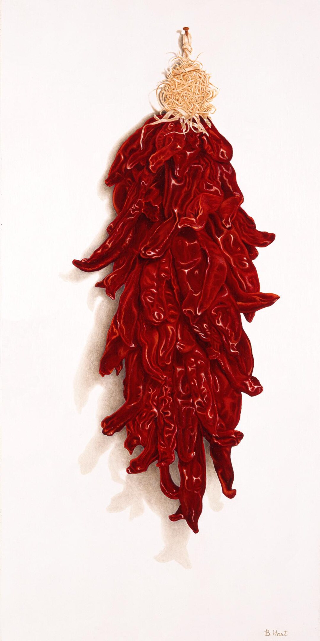 Chili Ristra- Original Print by Artist- Food Still Life-kitchen Decor ...