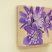 Purple Hepatica Flower Painting, Floral Wall Art, Original Artwork ...