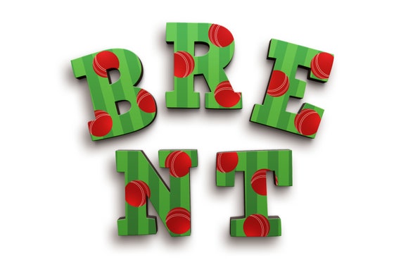 Cricket Font Sports Wooden Letters Cricket Pitch Background - Etsy