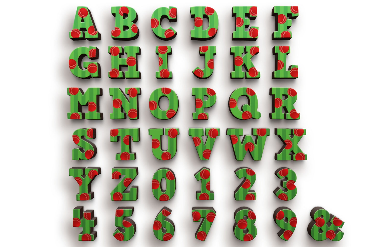 Cricket Font Sports Wooden Letters Cricket Pitch Background Font Kids ...