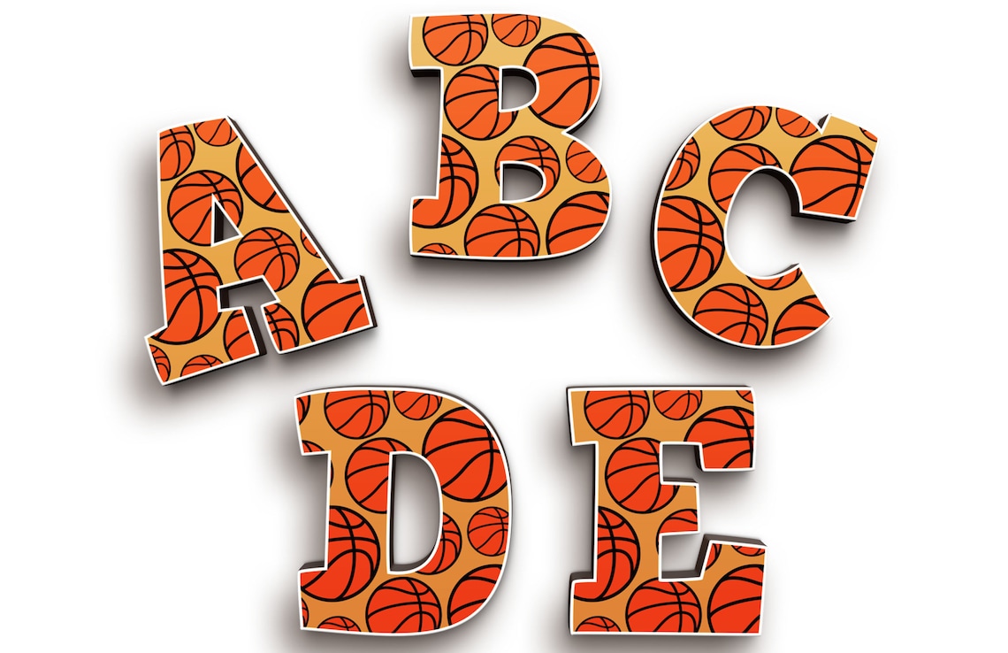 Baloncesto Fuente Deportes Letras de Madera Múltiples Fuentes de Fondo ...