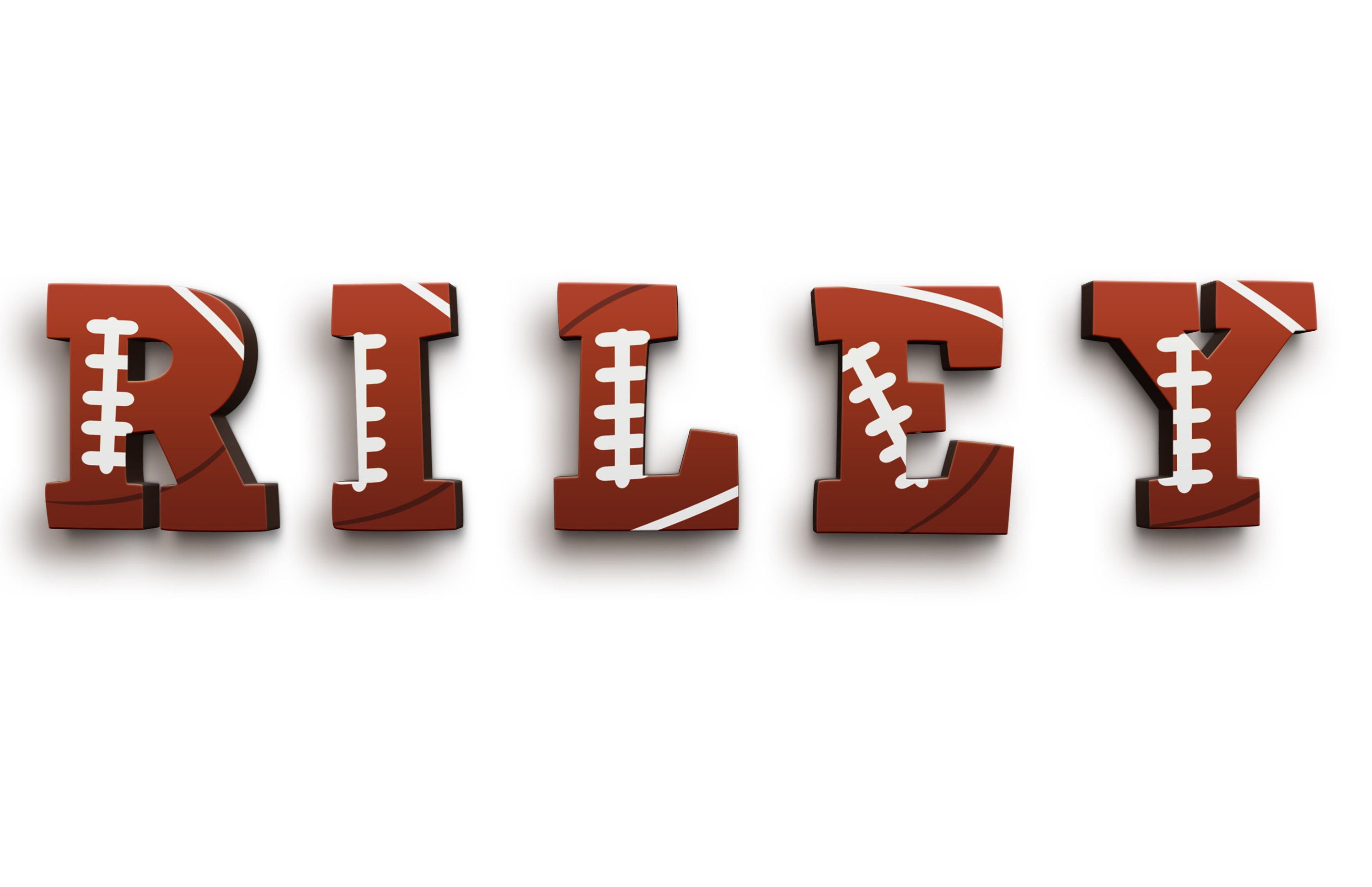 American Football Wooden Letters Kids Names on Doors Sports Theme Decor ...