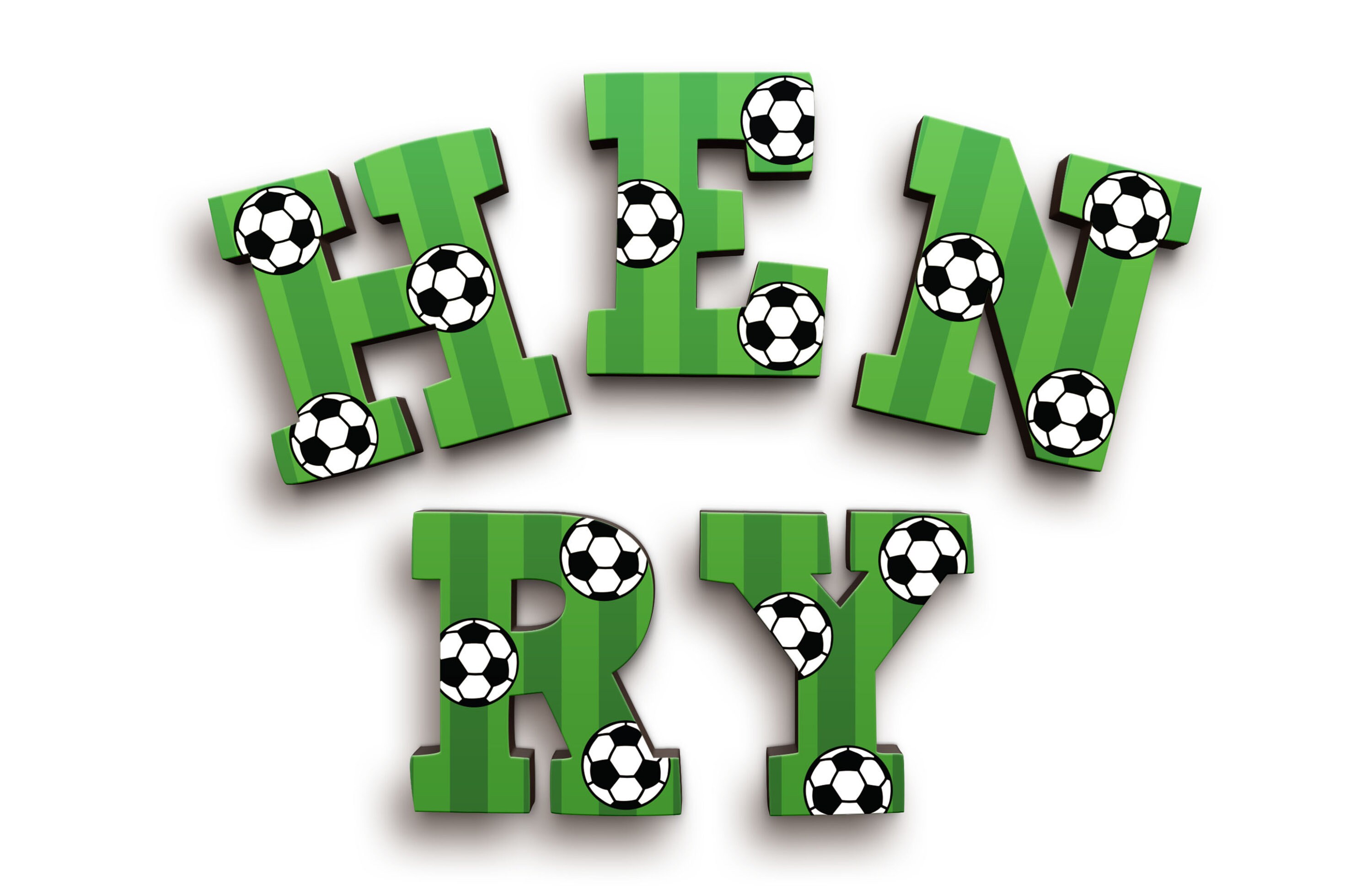 Football Field Font Letters