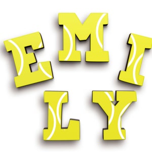 Tennis Font Sports Wooden Letters Yellow Tennis Ball Background Font ...