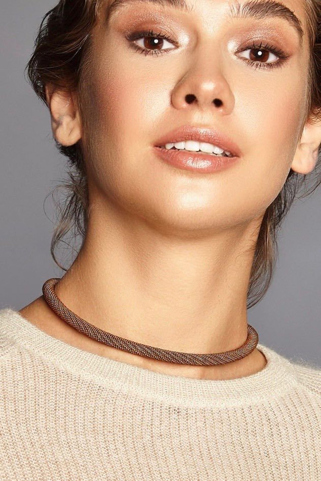 Bronze Color Necklace for Woman. - Etsy