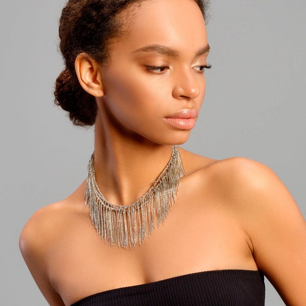 Fringe Necklace - Etsy