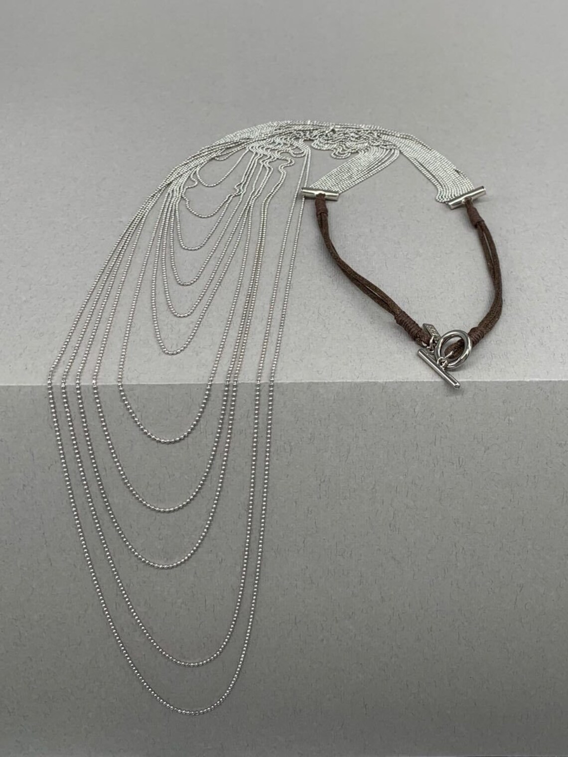 Silver Color Necklace Chainlet for Evening Dress Wedding - Etsy