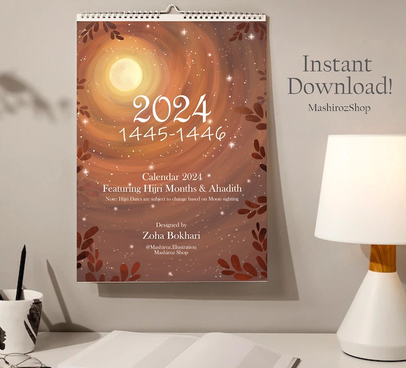 Calendario 2024, Calendario Islámico 2024, Meses del Islam, Calendario ...