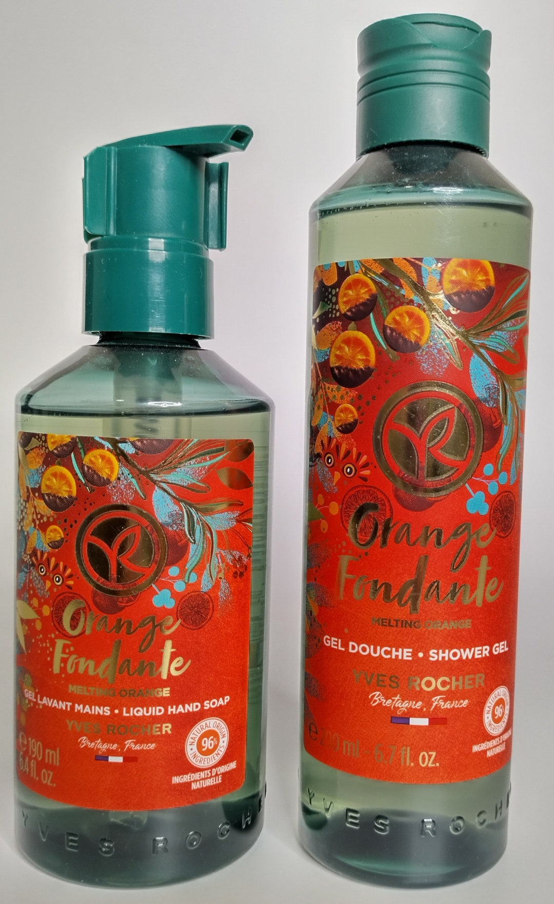 Yves Rocher Orange Fondante Melting Orange Shower Gel & Hand Soap Lot ...