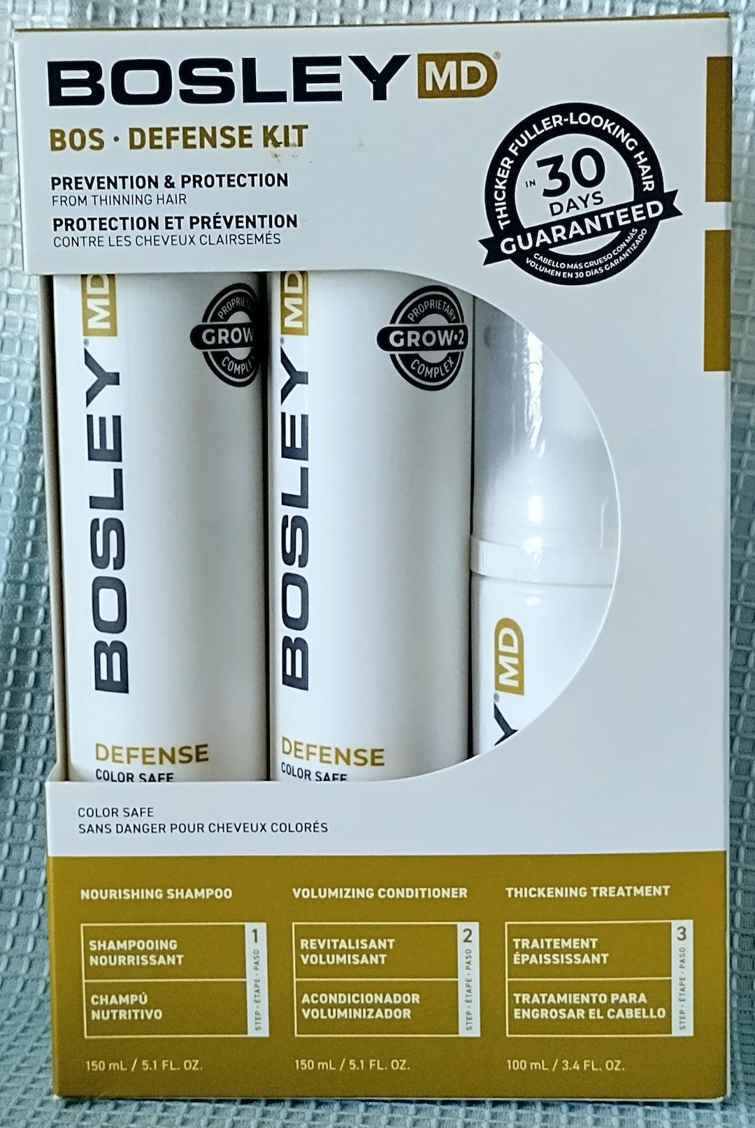 Bosley MD BOS Defense Kit Shampoo Conditioner Thickening Treatment ...
