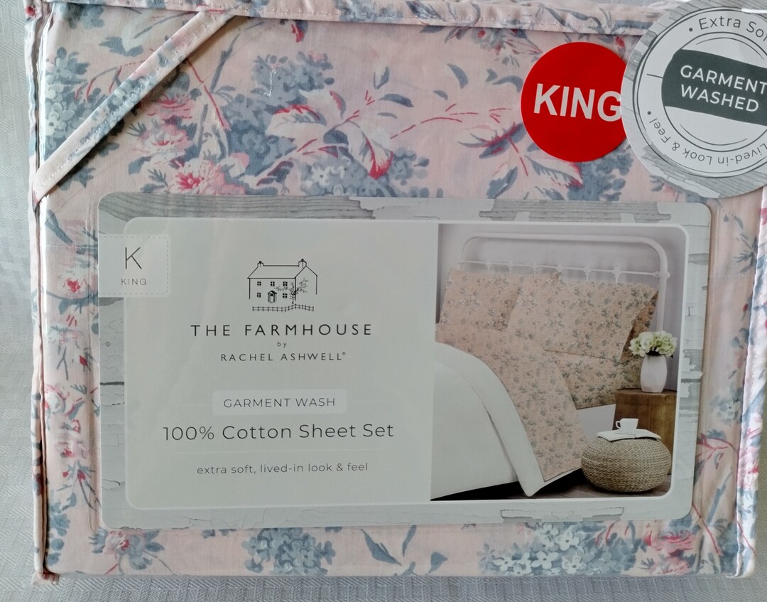 Rachel Ashwell Farmhouse Shabby Chic KING Cotton Sheet Set - Etsy