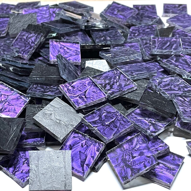 3/4" Violet Van Gogh Stained Glass Mosaic Tiles - Etsy