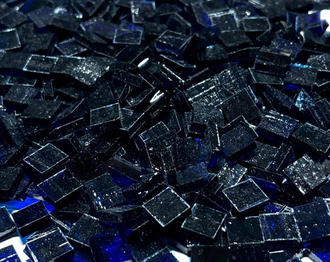 3/8" Transparent Blue Stained Glass Mosaic Tiles - Etsy