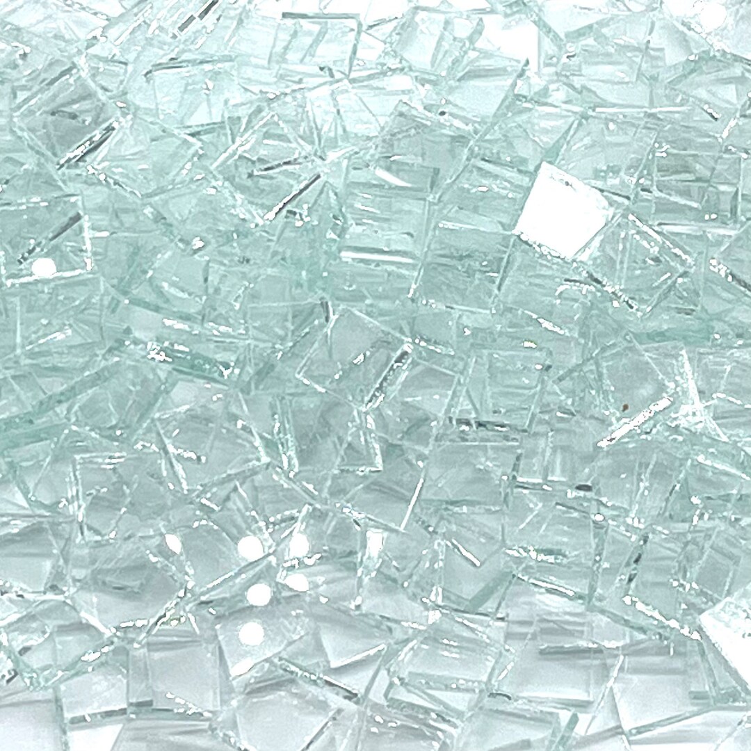 1/2 Clear Stained Glass Mosaic Tiles - Etsy