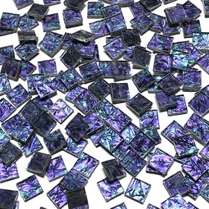 1/2" Green and Violet Van Gogh Stained Glass Mosaic Tiles - Etsy