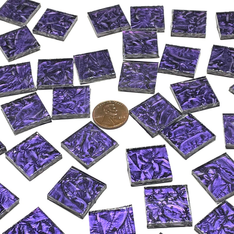 3/4 Violet Van Gogh Stained Glass Mosaic Tiles - Etsy