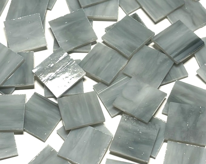 1" Opaque Gray Stained Glass Mosaic Tiles - Etsy