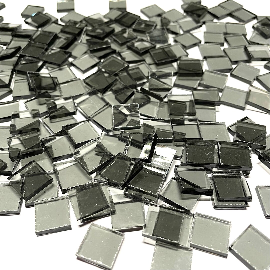 1/2" Transparent Gray Stained Glass Mosaic Tiles - Etsy